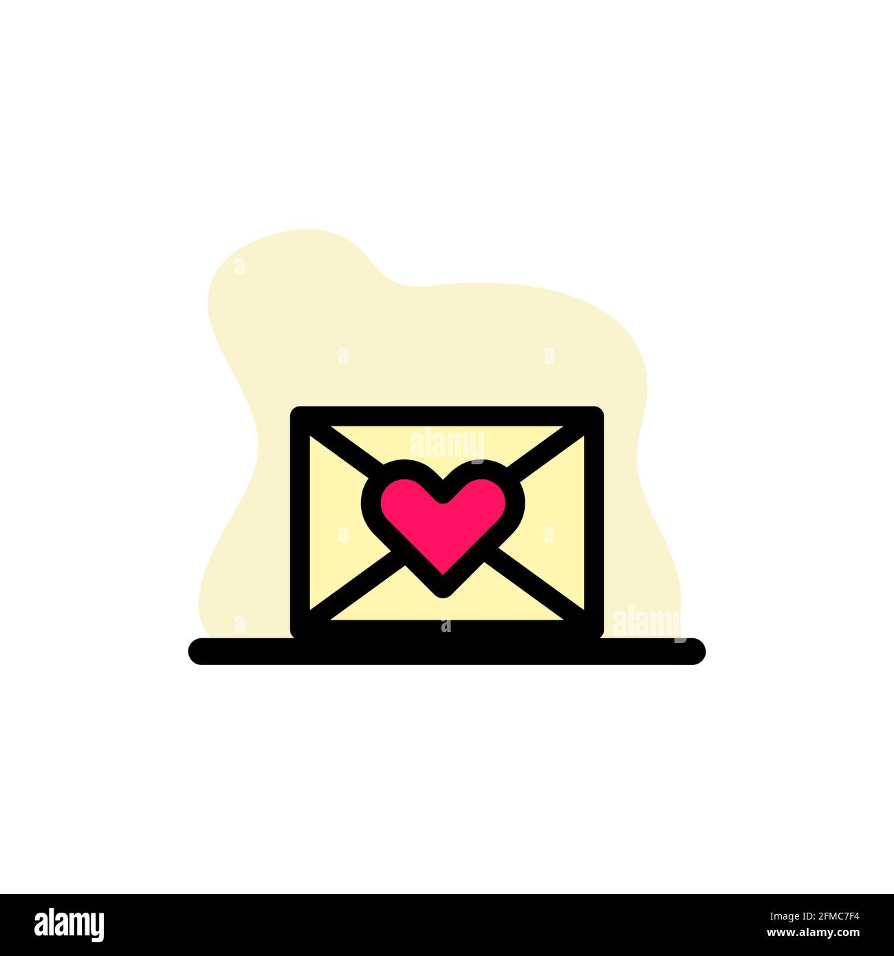 Love Letter Icon Conceptual Vector Illustration Design eps10 Stock ...