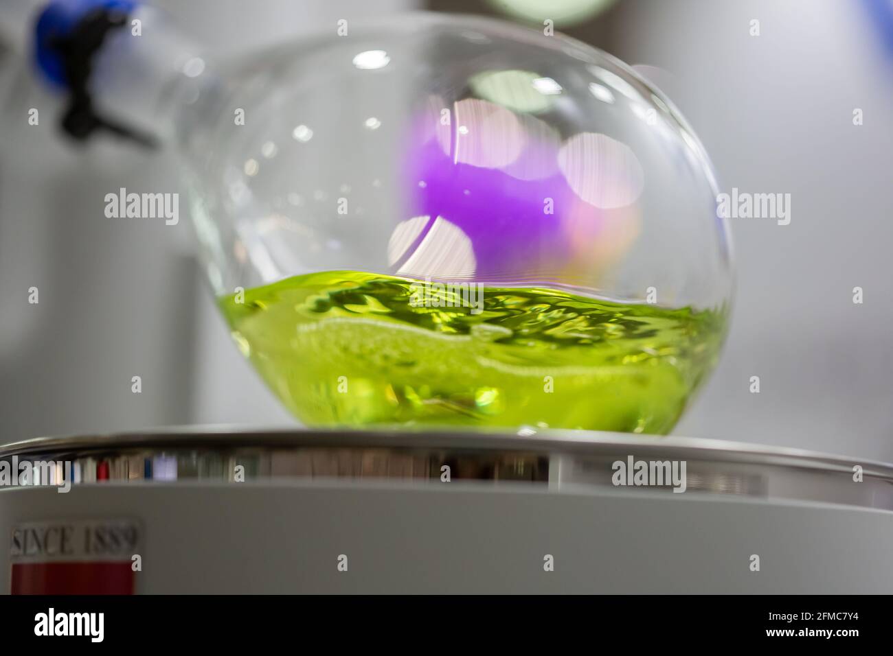 Moscow, Russia - 14 april 2021 : Laboratory rotary evaporator, rotating ...