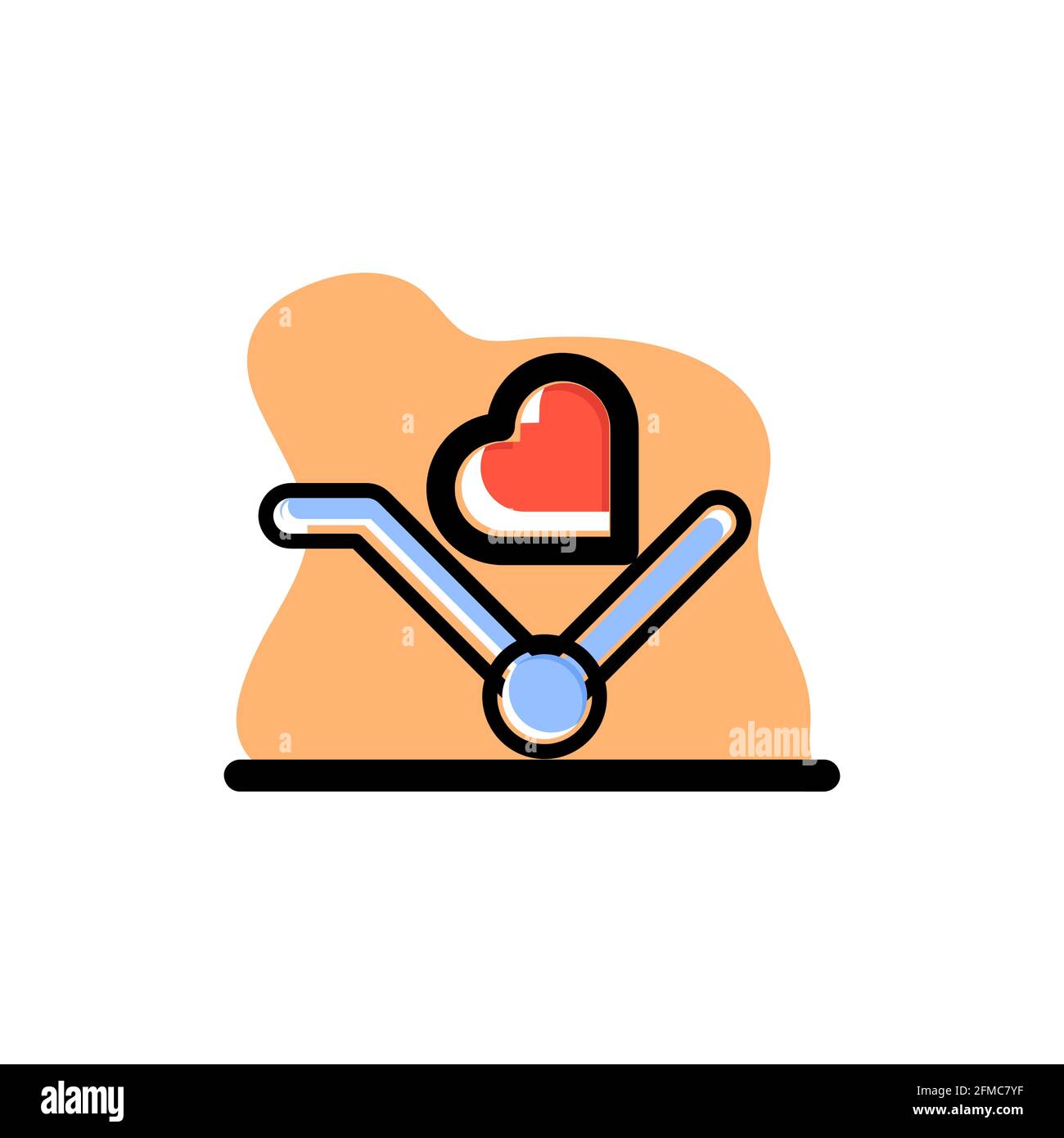 Money love icon outline Cut Out Stock Images & Pictures - Alamy