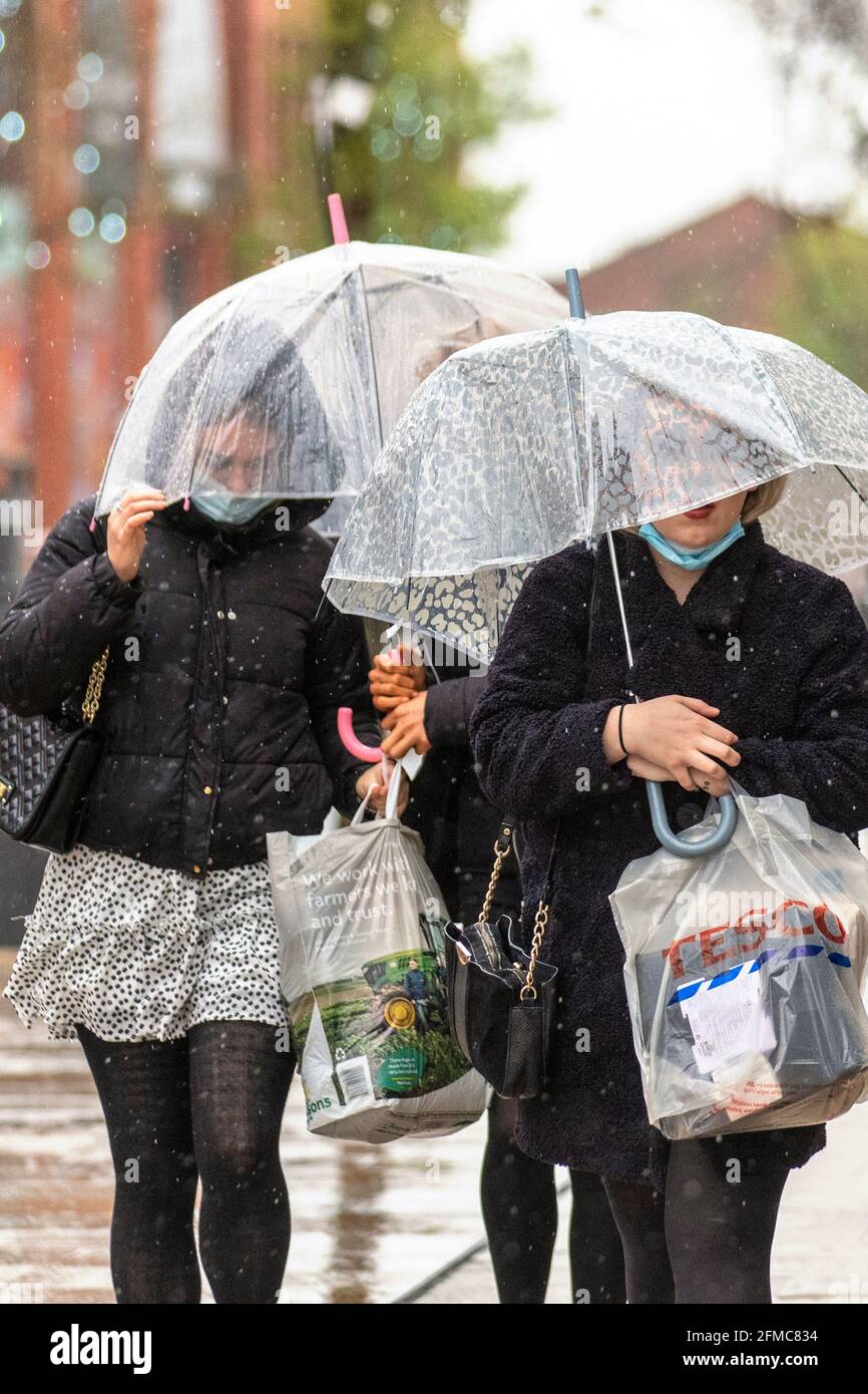 Strong Winds And Rain In Preston Lancashire Uk 8th May 2021 Uk