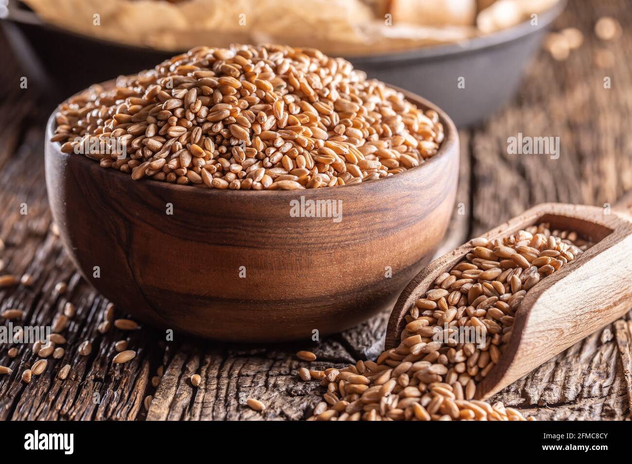 Main ingredient bread wheat grains hi-res stock photography and images ...
