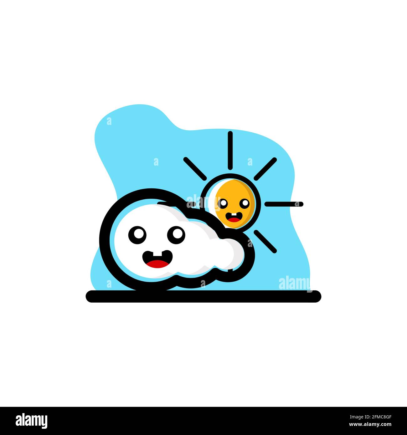 Cute Weather Character Conceptual Vector Illustration Design eps10 ...