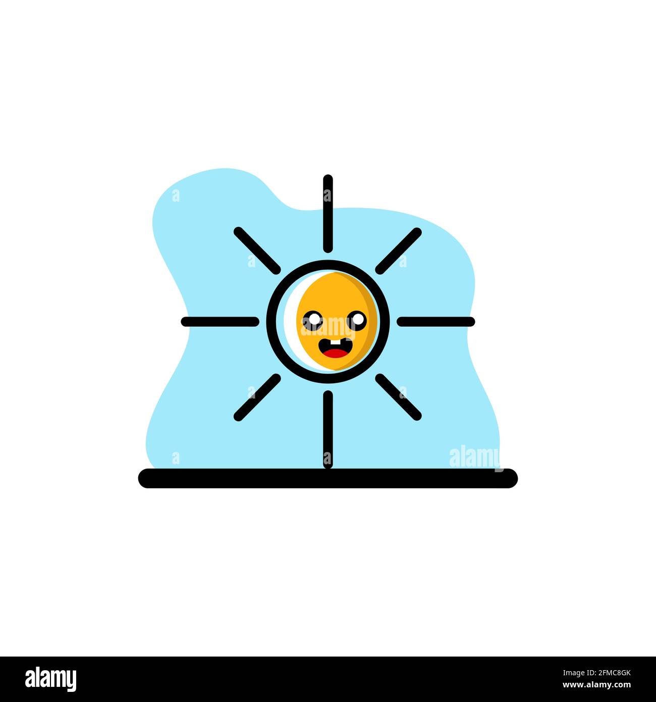 Cute Baby Sun Conceptual Vector Character Illustration Design Icon ...