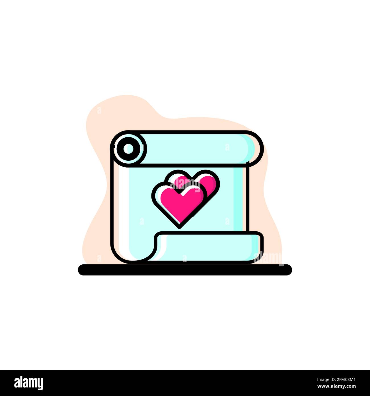 Love Paper Scroll Conceptual Vector Illustration Design Icon eps10 ...