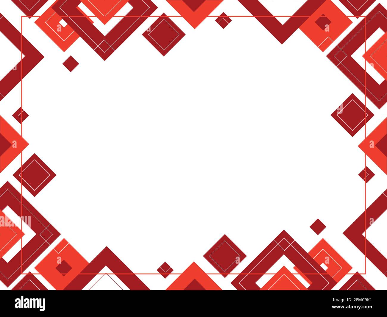Abstract geometric background red pattern, mosaic template, banner ...
