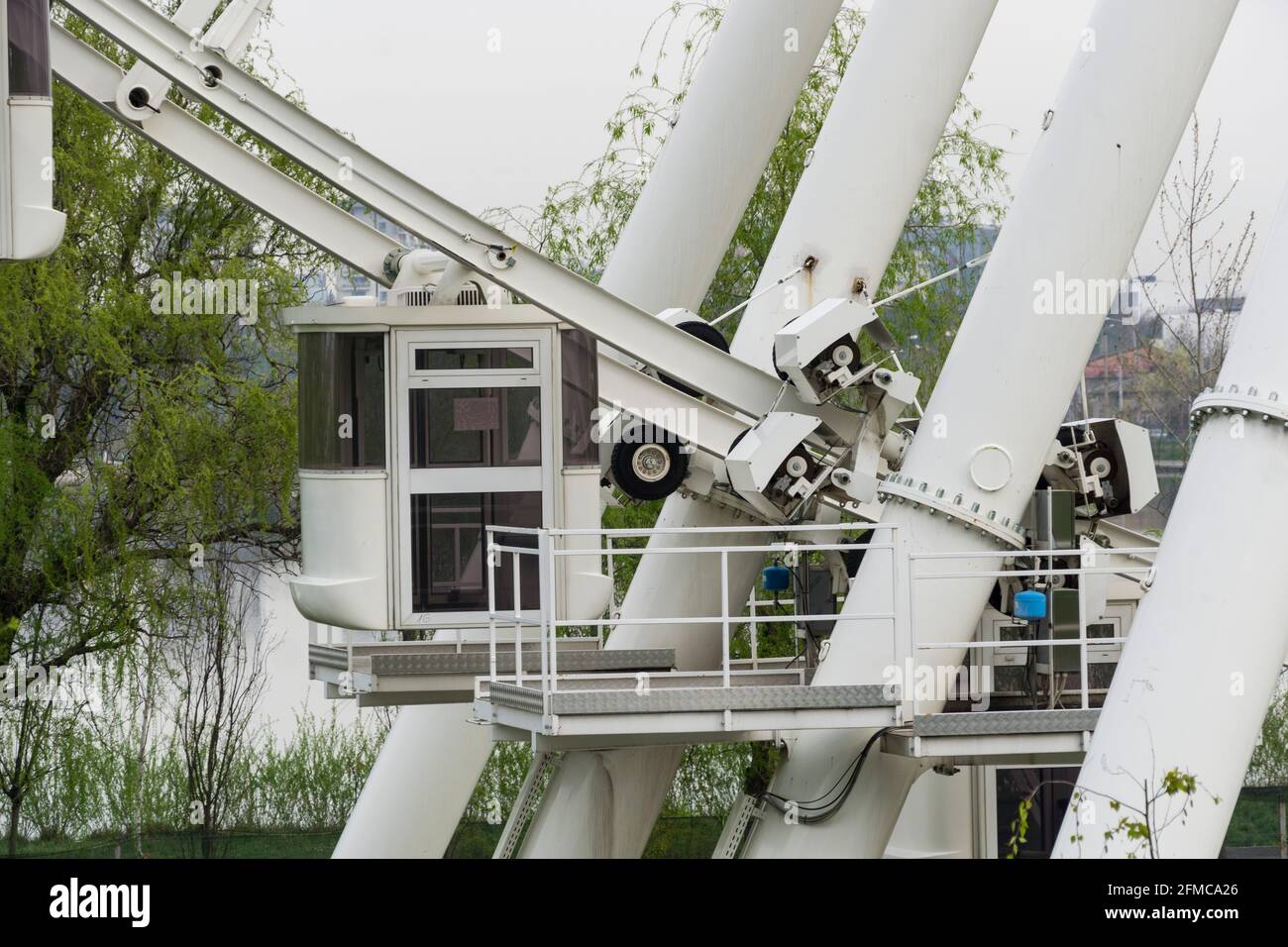 Amusement park wheel cabin Stock Photo - Alamy