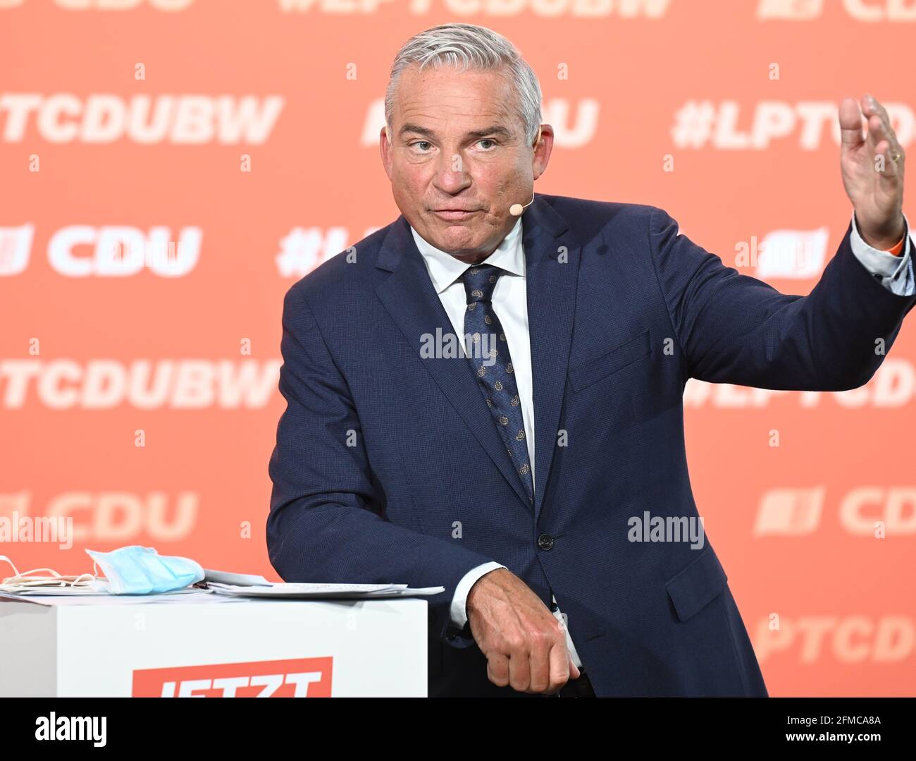 Stuttgart, Germany. 08th May, 2021. Thomas Strobl, the state chairman ...