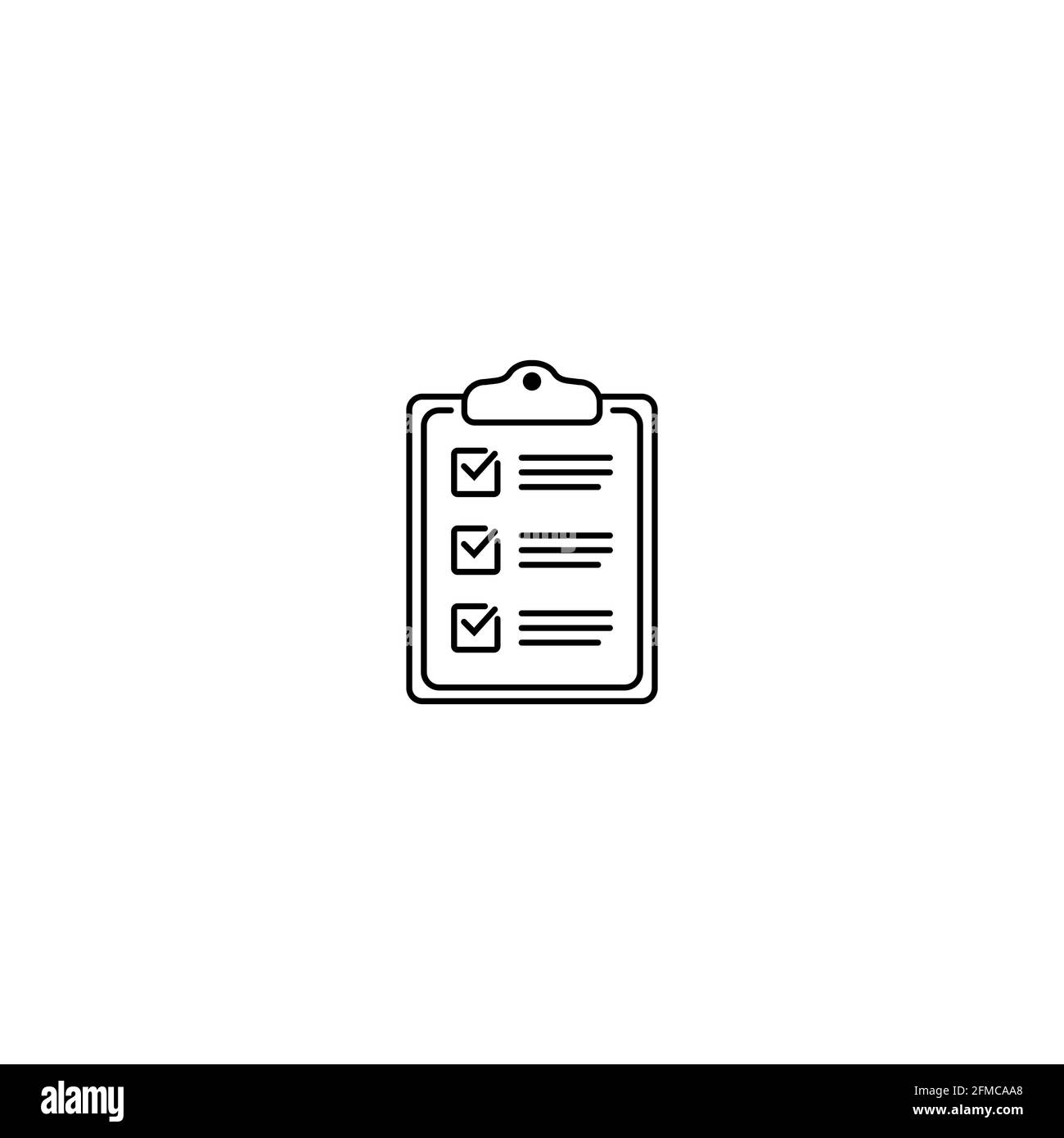 Clipboard line icon. Checklist sign symbol for web site and app design ...