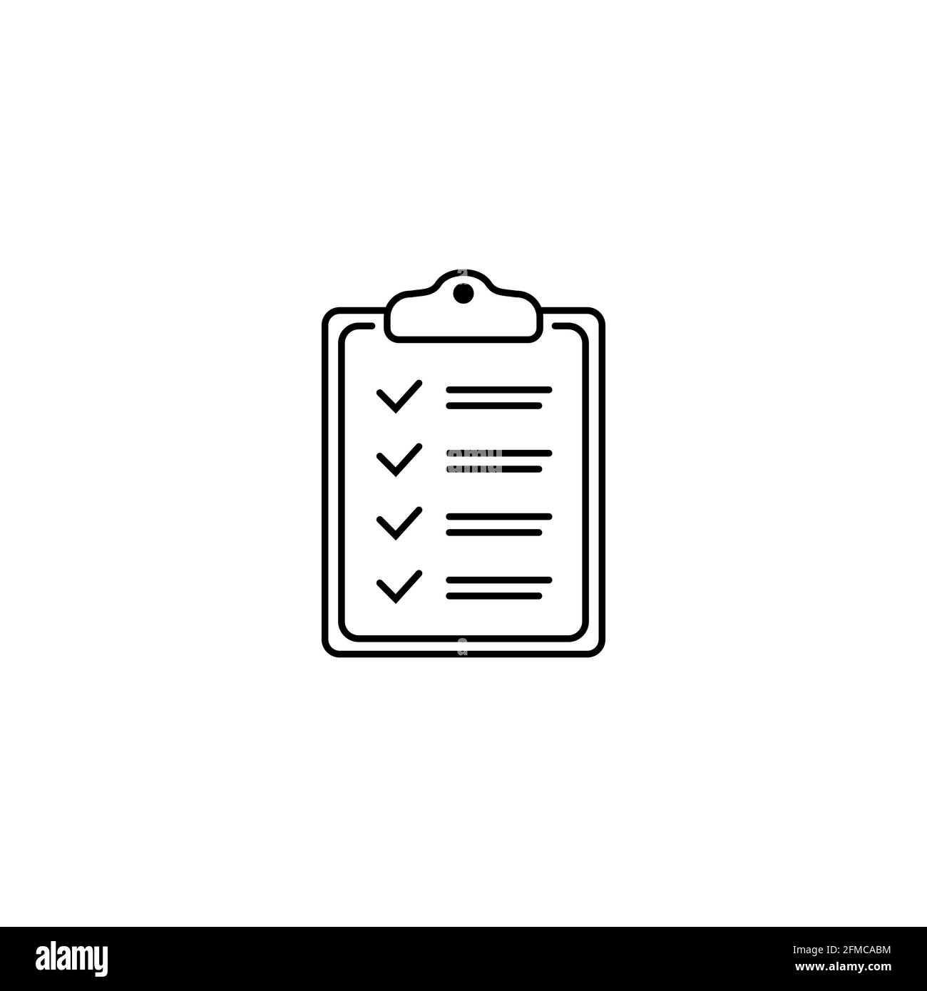 Clipboard line icon. Checklist sign symbol for web site and app design ...
