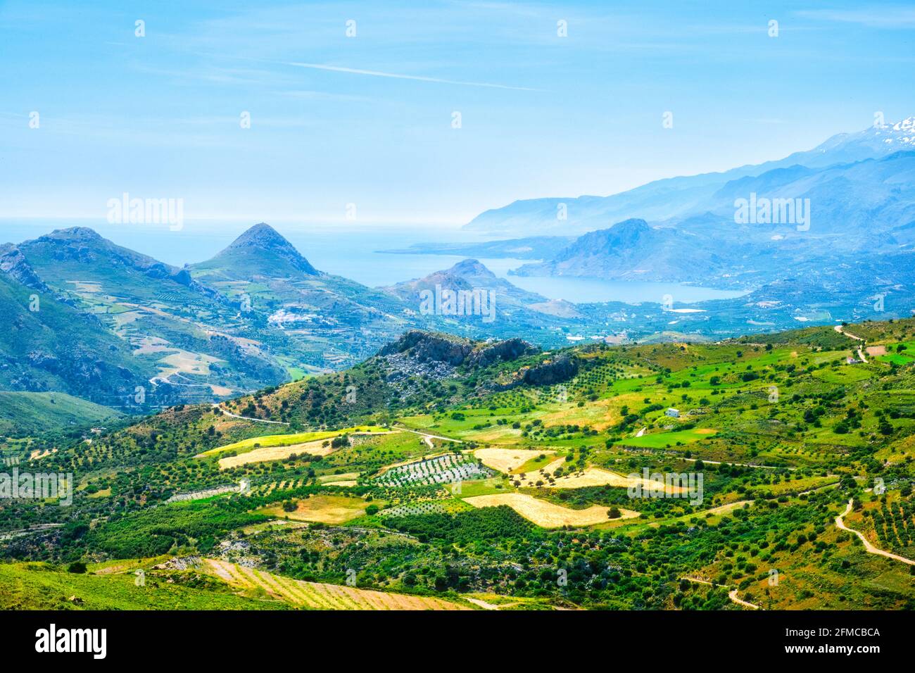 Aerial view of Crete island in Greece Stock Photo - Alamy