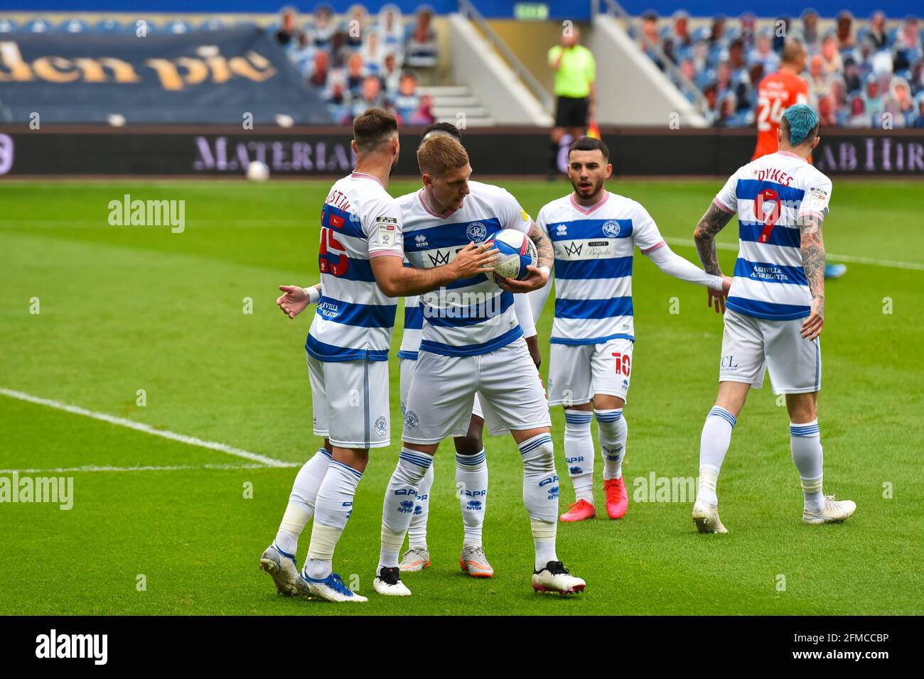 LONDON, UK. MAY 8TH Charlie Austin of QPR celebrates after scoring his ...