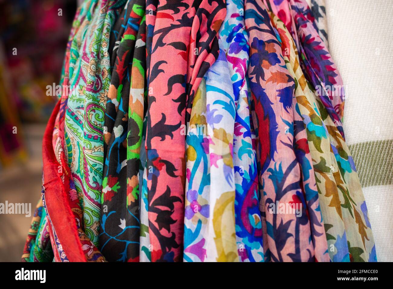 Examples of colorful fabric of various color and pattern Stock Photo ...