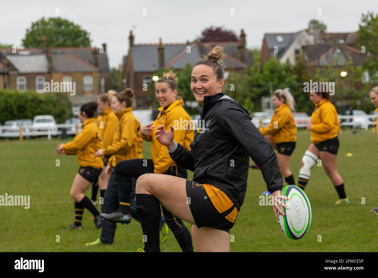 London, UK. 08th May, 2021. Flo Williams (10 Wasps FC Ladies) having ...