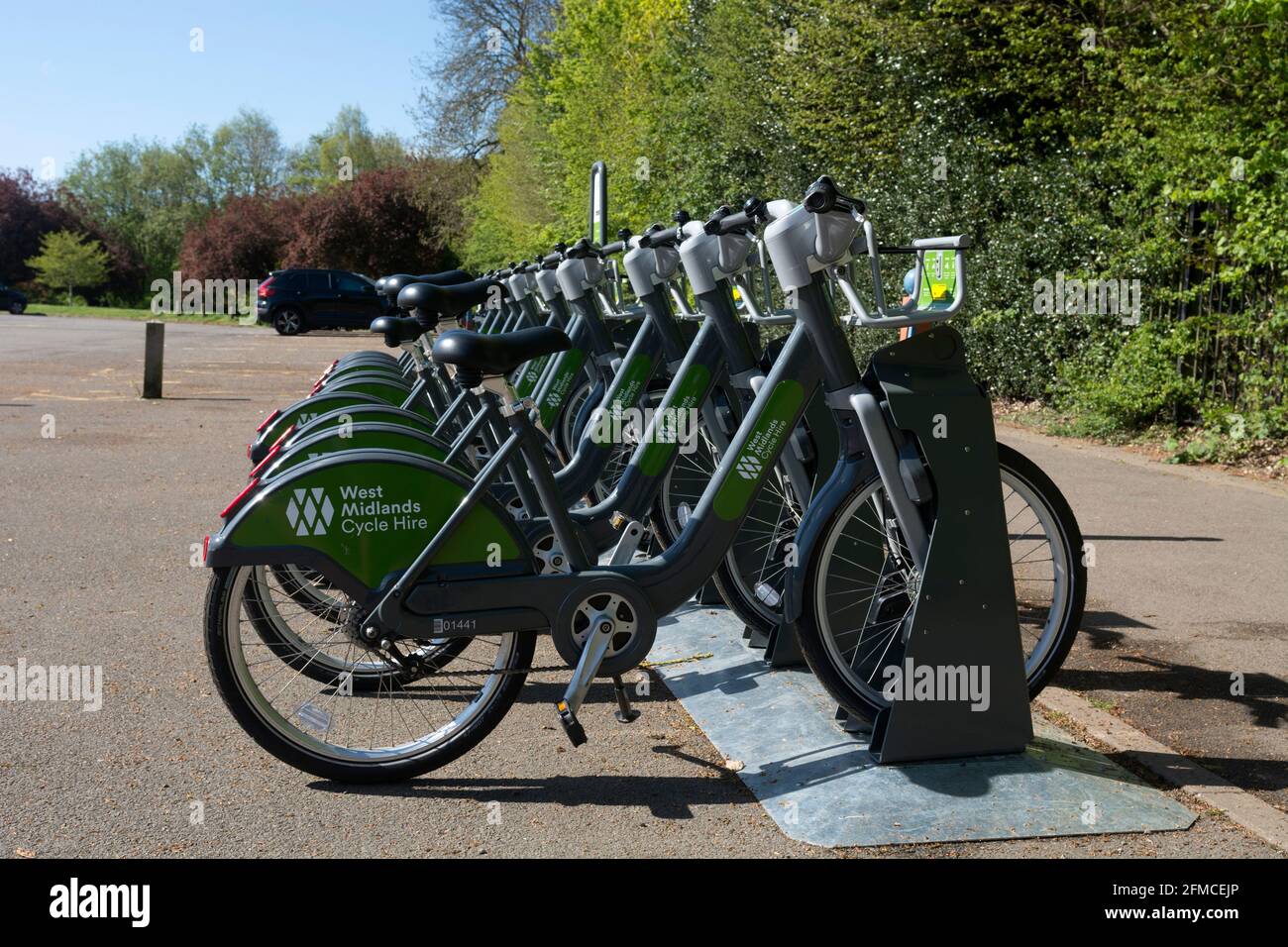 West Midlands Cycle Hire bicycles, War Memorial Park, Coventry, UK ...
