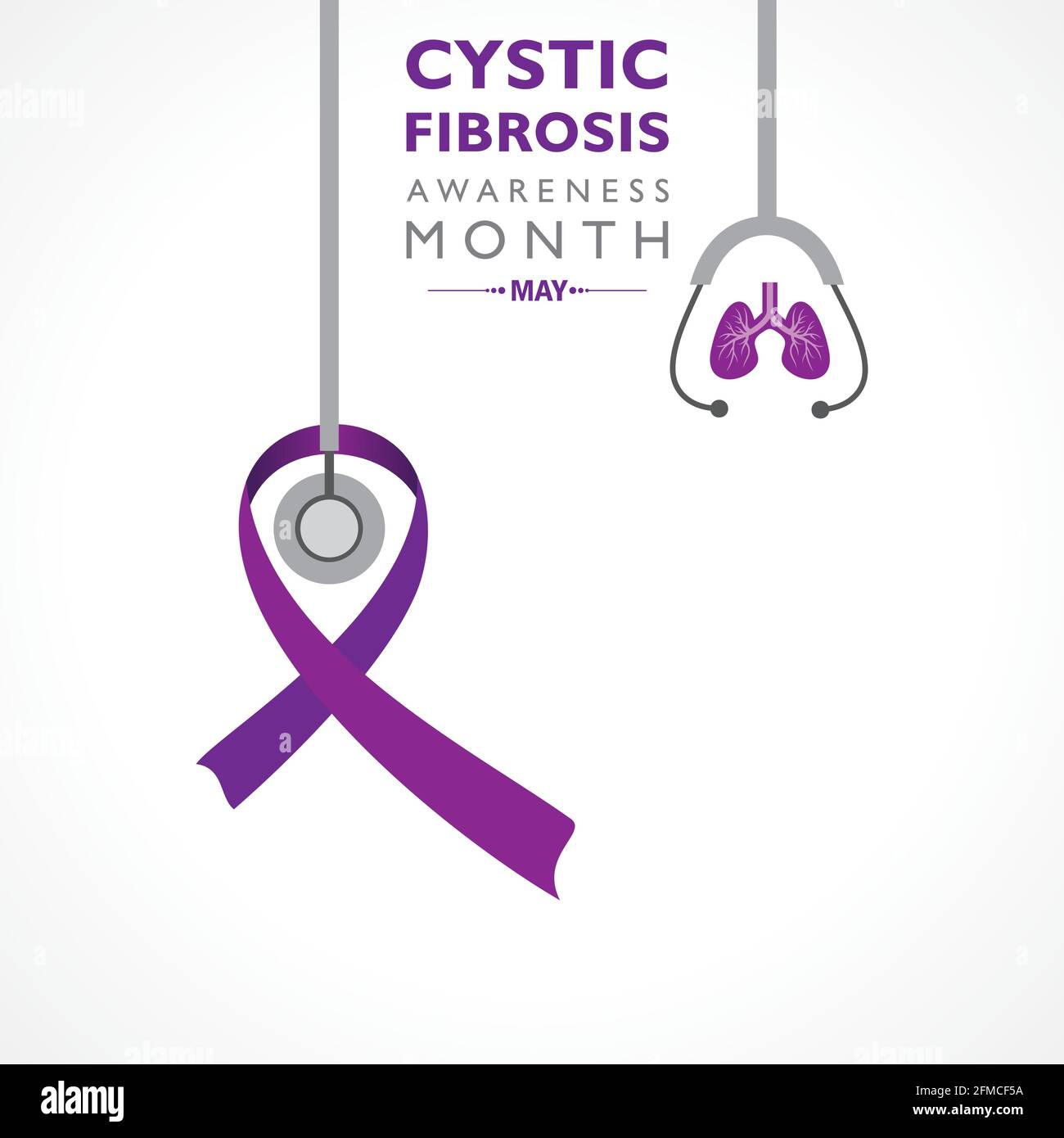 Purple Cystic Fibrosis Logo