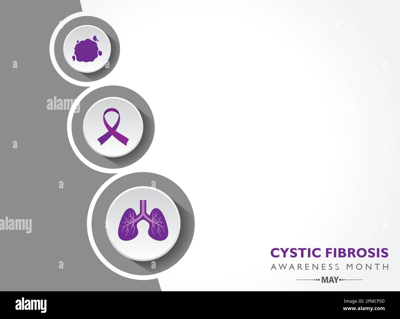 Vector Illustration Of Cystic Fibrosis Awareness Month Observed In May