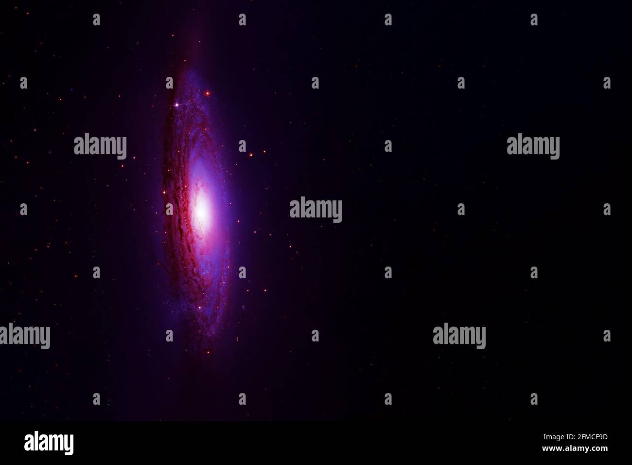 Bright, red-dark quasar in deep space. Elements of this image were ...