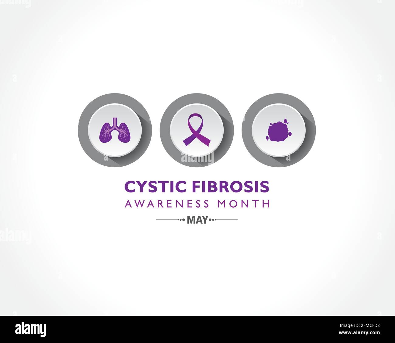 Vector Illustration Of Cystic Fibrosis Awareness Month Observed In May