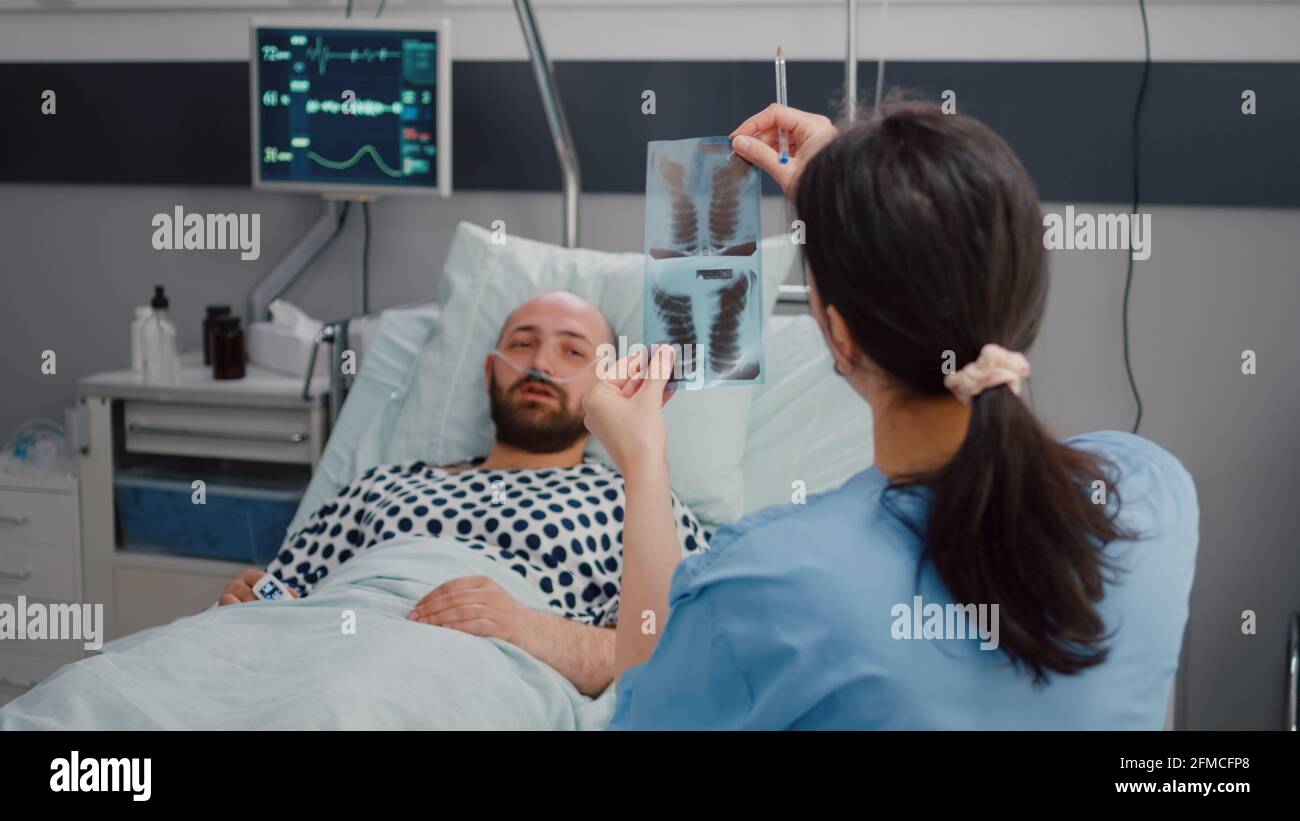 Closeup woman nurse showing bones hi-res stock photography and images ...