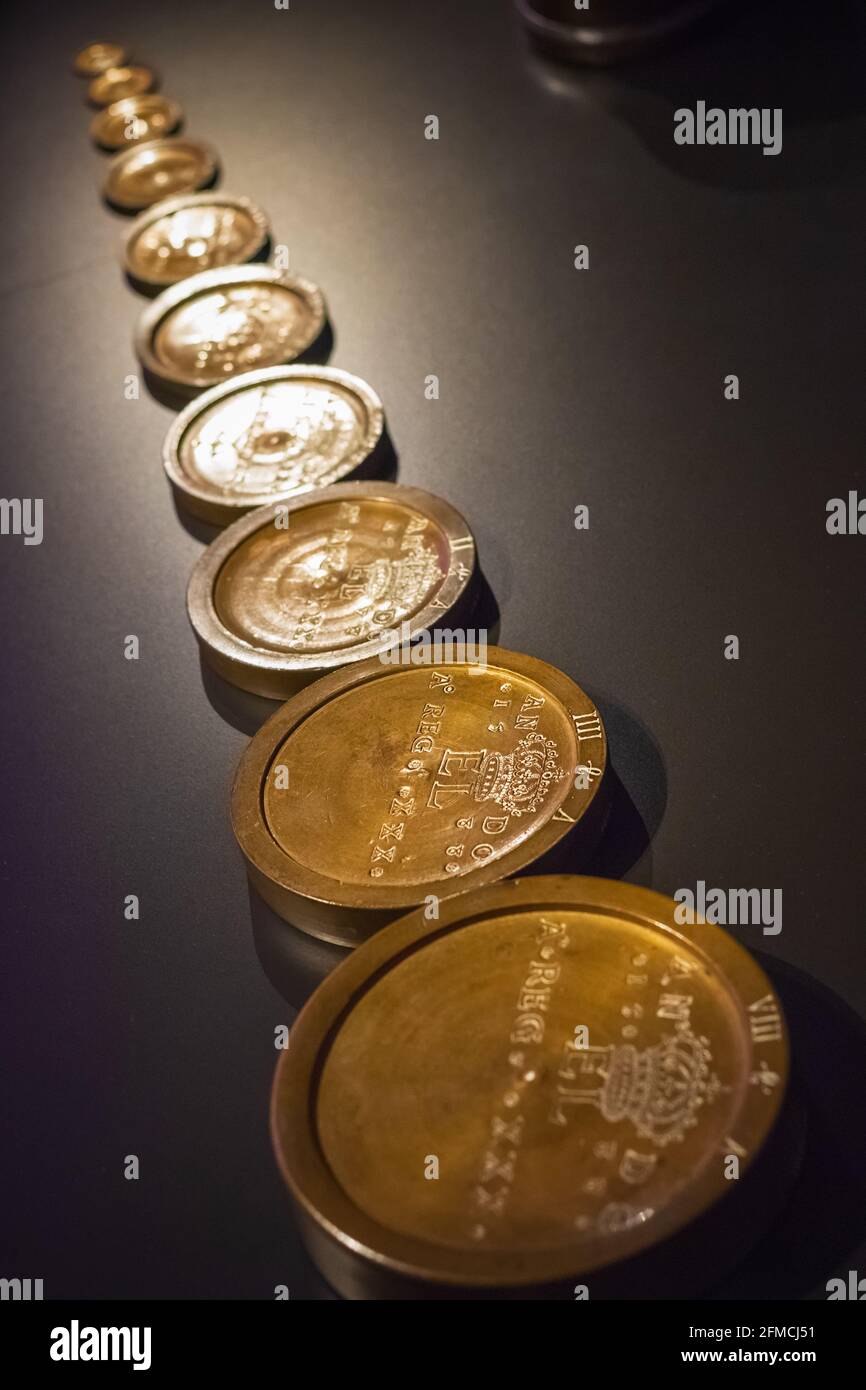 Elizabethan weights and measures on display at Science Museum in London ...