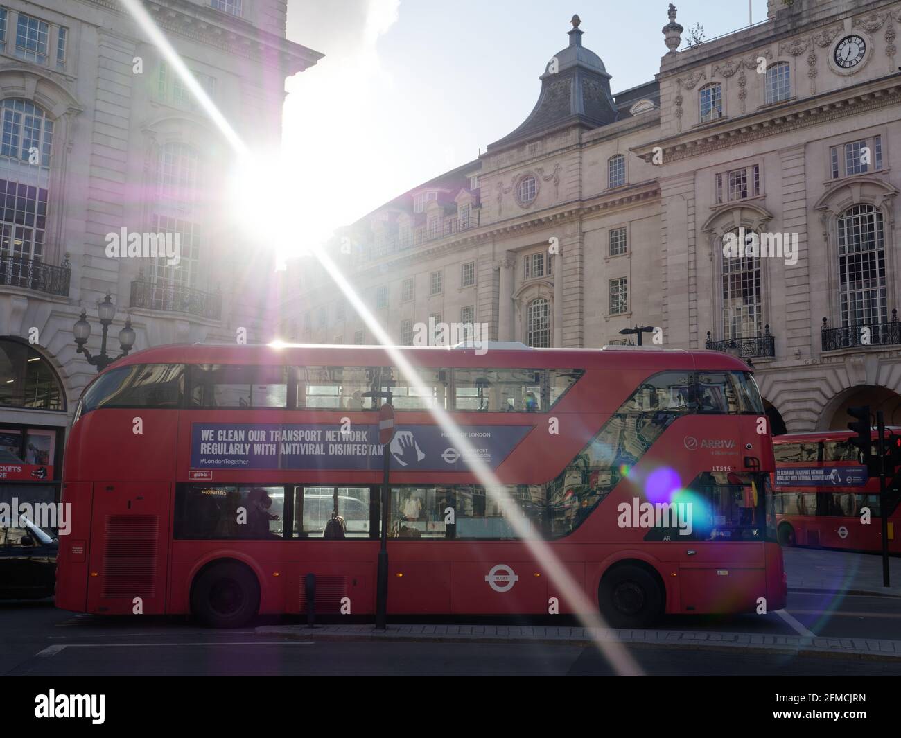 Piccadilly red double decker bus hi-res stock photography and images ...