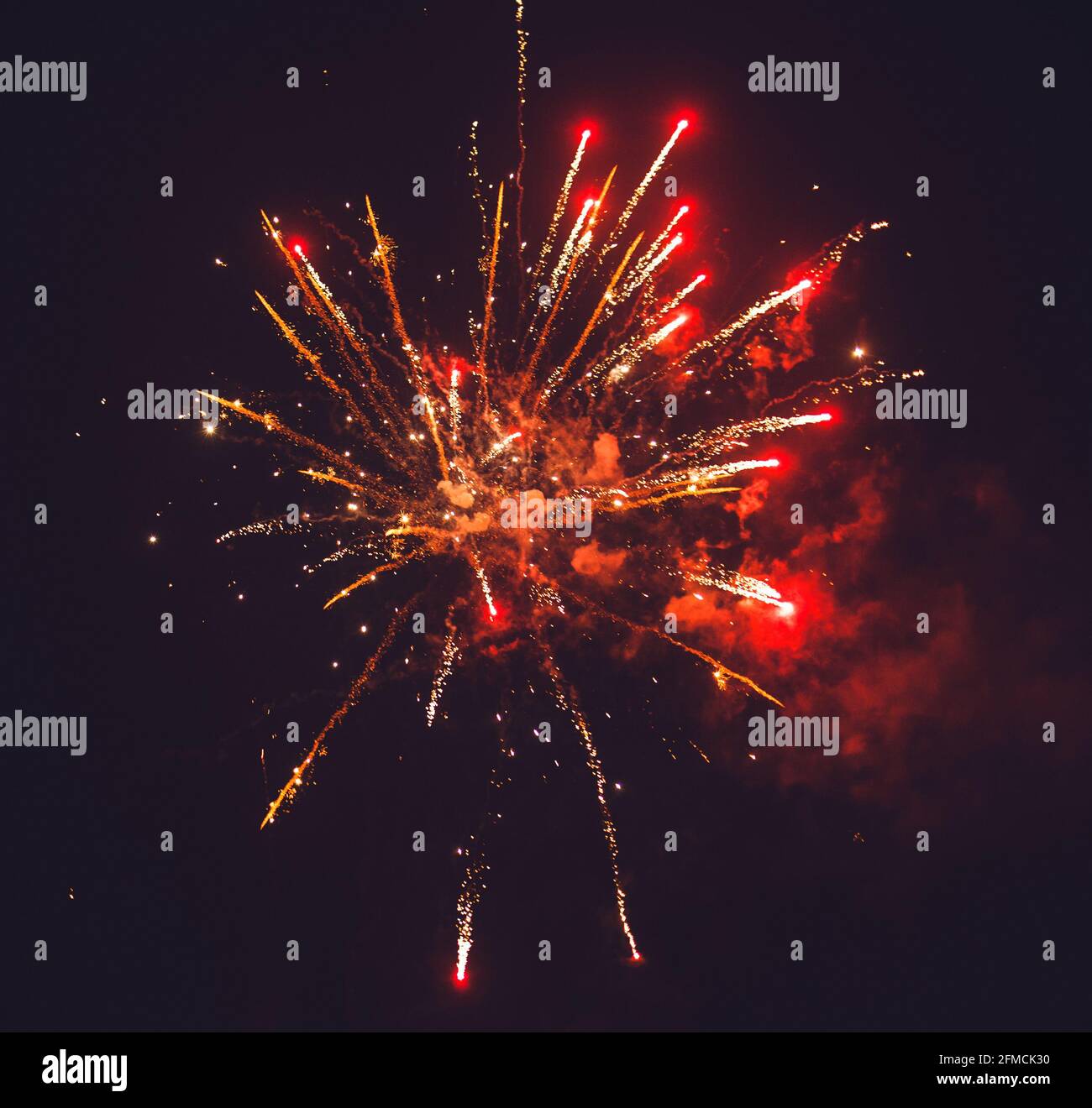 Various fireworks in night sky hi-res stock photography and images - Alamy