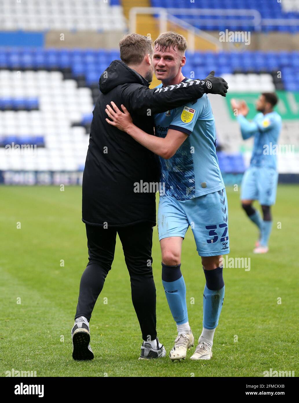 Coventry City's Jack Burroughs (right) celebrates victory after the Sky ...