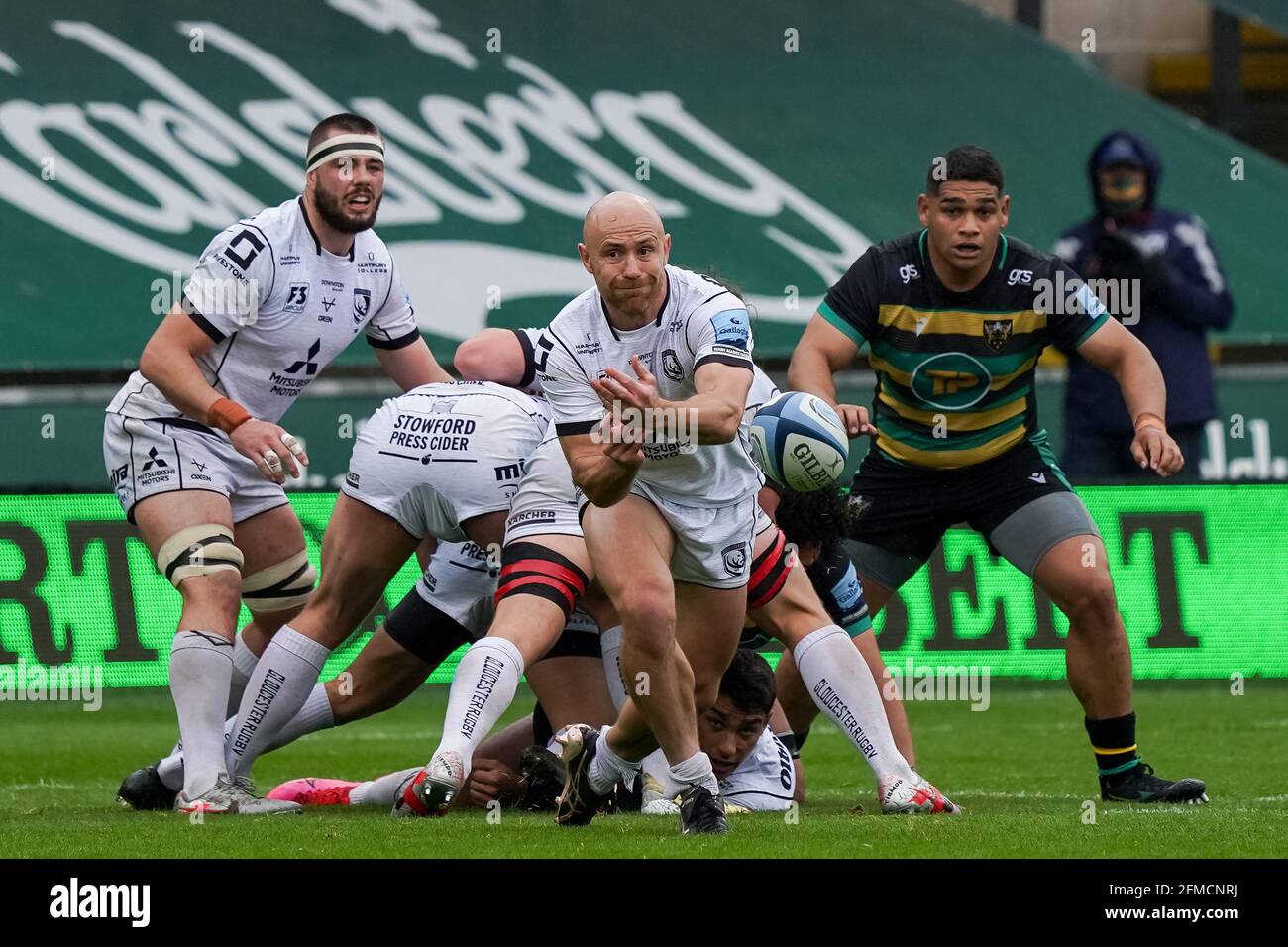 Northampton, UK. 08th May, 2021. Will Heinz #21 of Gloucester Rugby ...