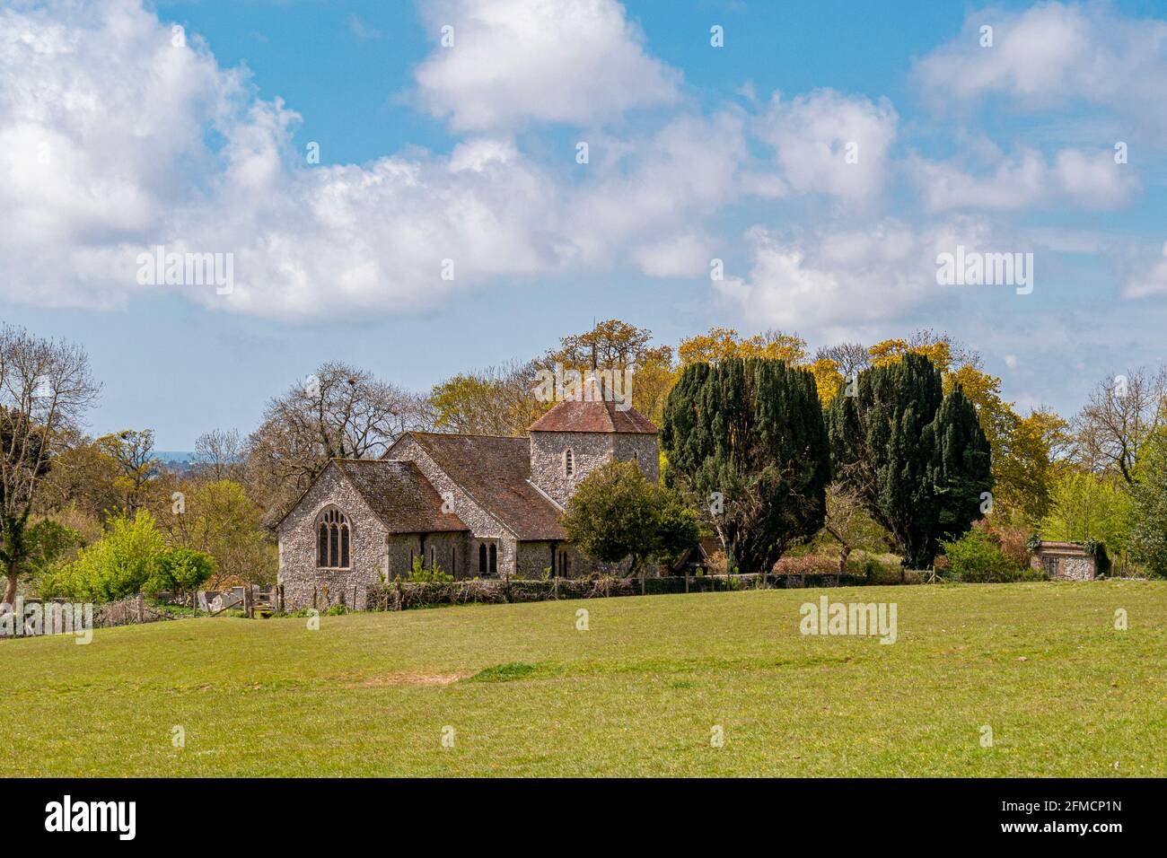The Parish Church of St Mary, Clapham in the South Downs National Park ...