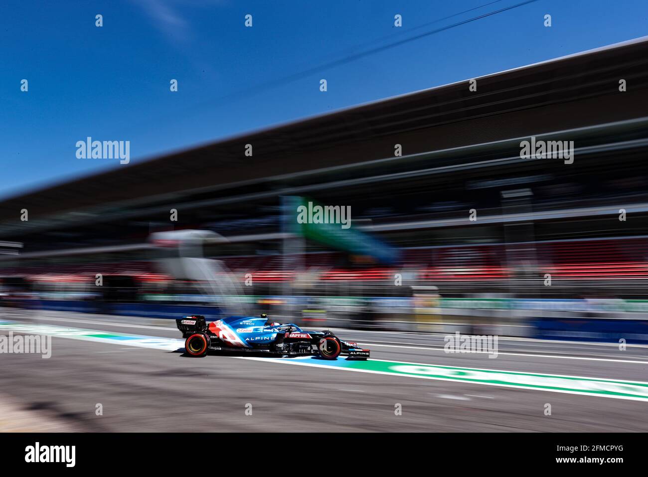 Esteban Ocon (FRA) Alpine F1 Team A521 leaves the pits Stock Photo - Alamy