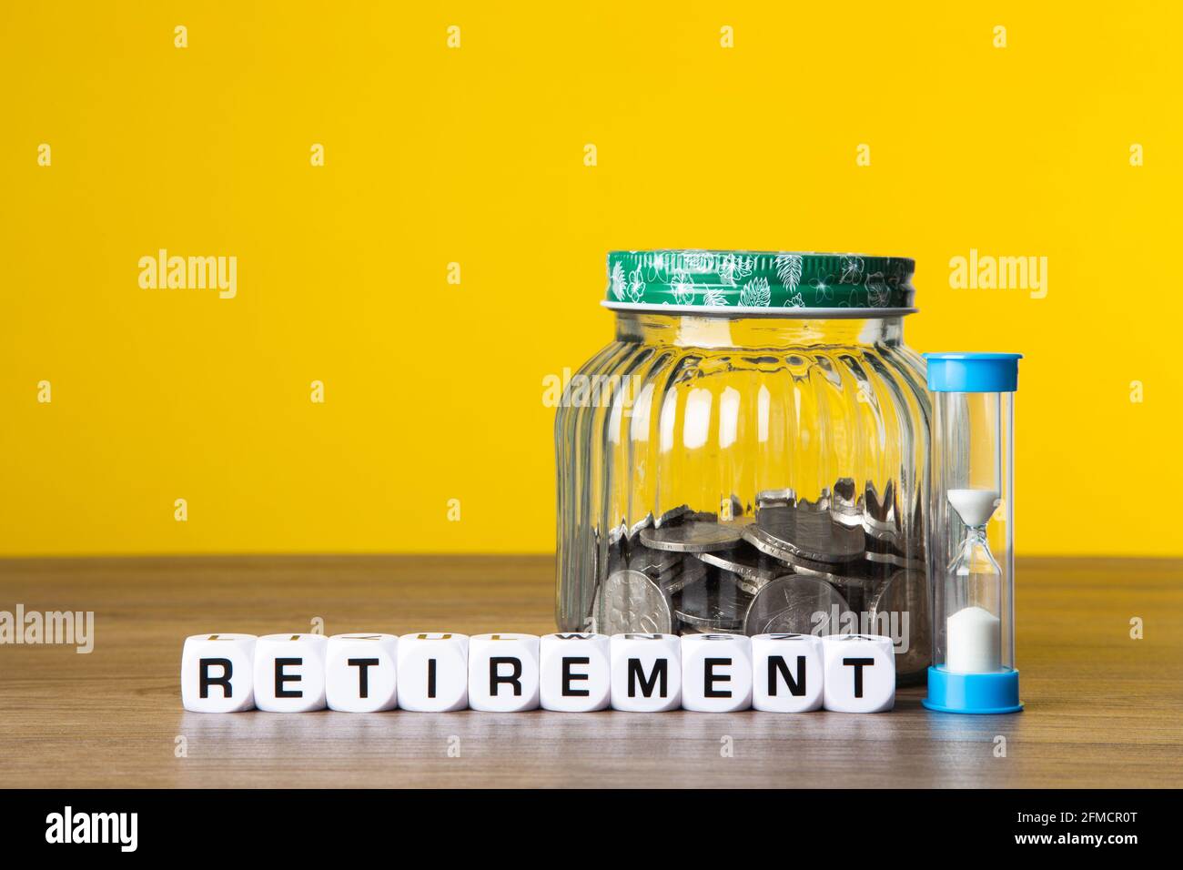 Saving money for retirement plan. Retirement Conceptual Stock Photo - Alamy