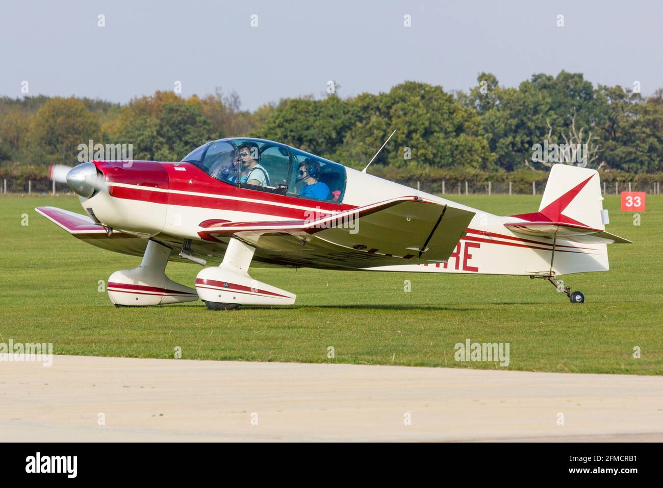 An aeroplane at Sywell aerodrome, Northamptonshire Stock Photo - Alamy