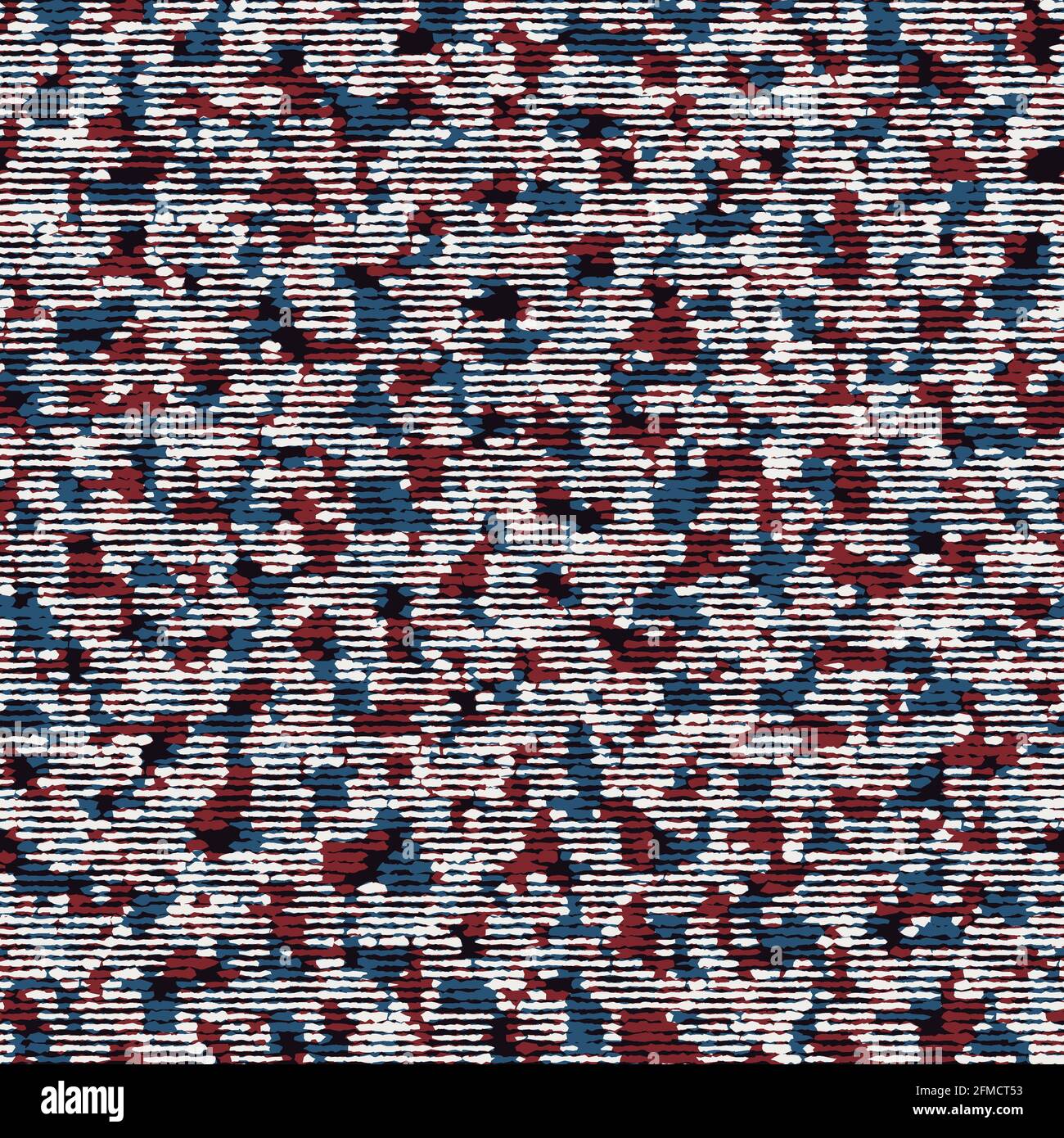 Seamless geo pattern in red blue black white Stock Photo - Alamy