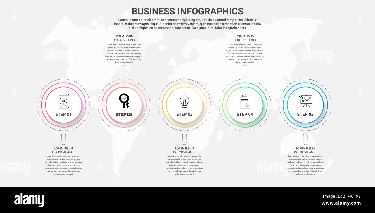 Modern and simple line vector illustration. Infographic template with ...