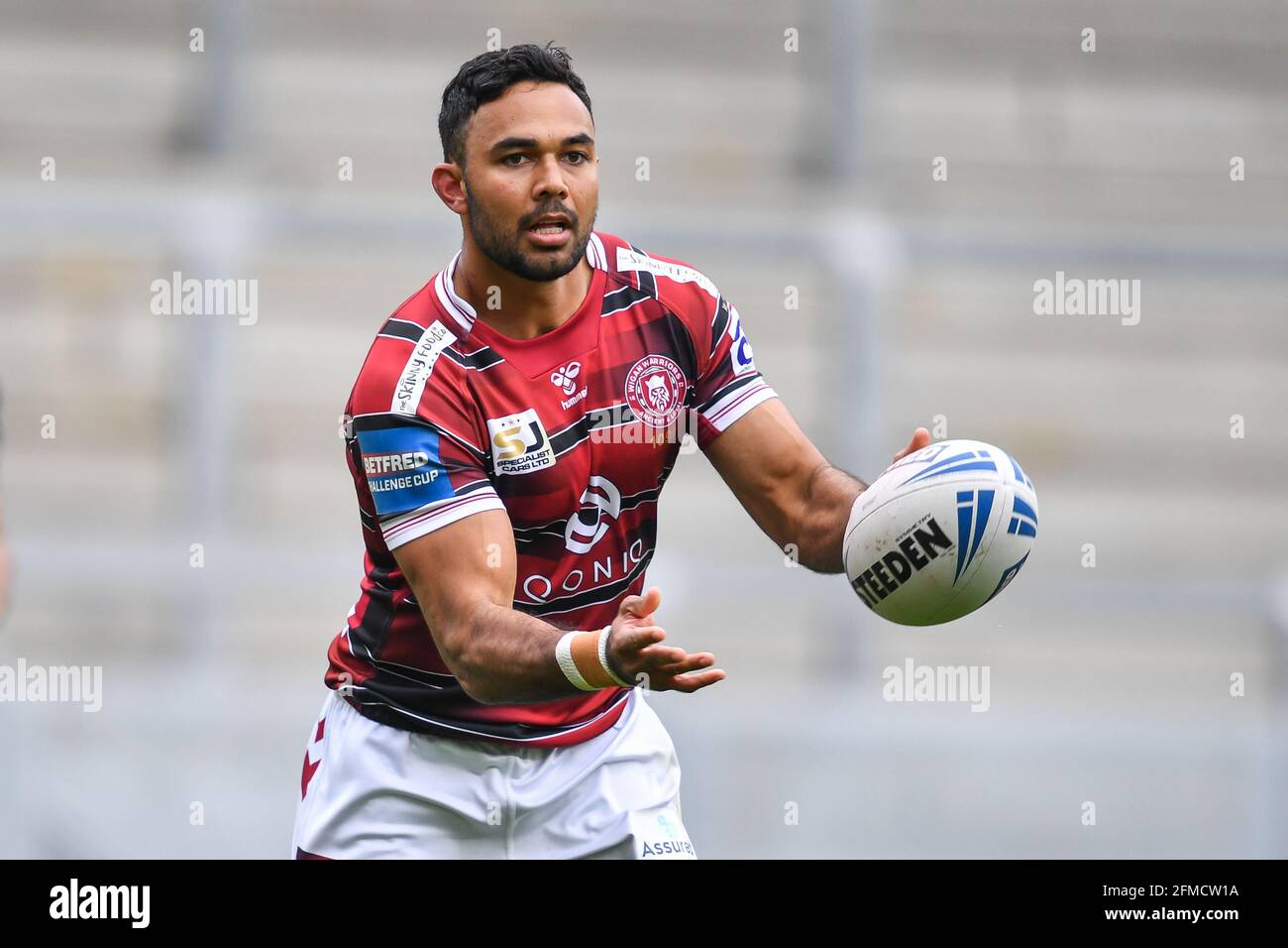 Bevan French (1) of Wigan Warriors in action Stock Photo - Alamy