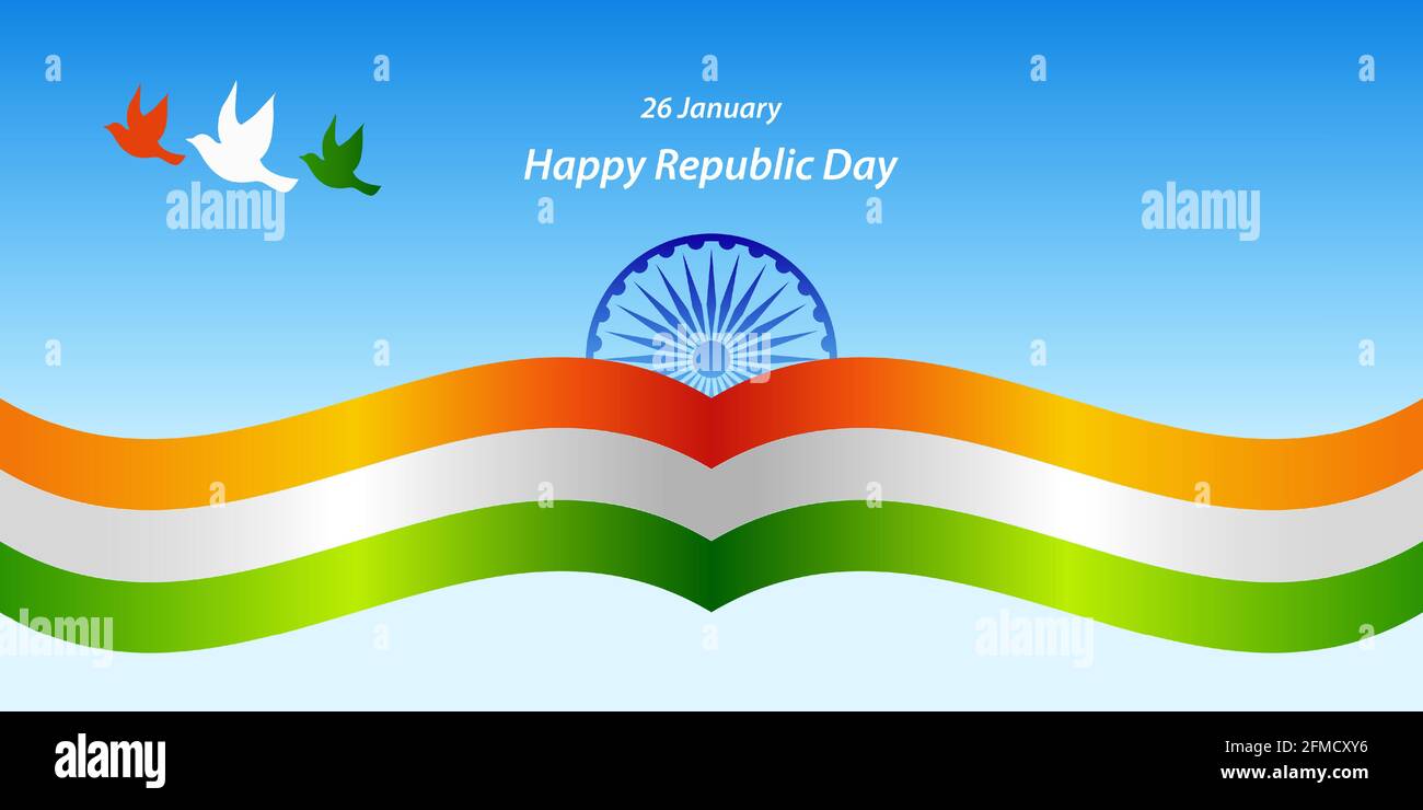 Happy indian republic day banner hi-res stock photography and images ...