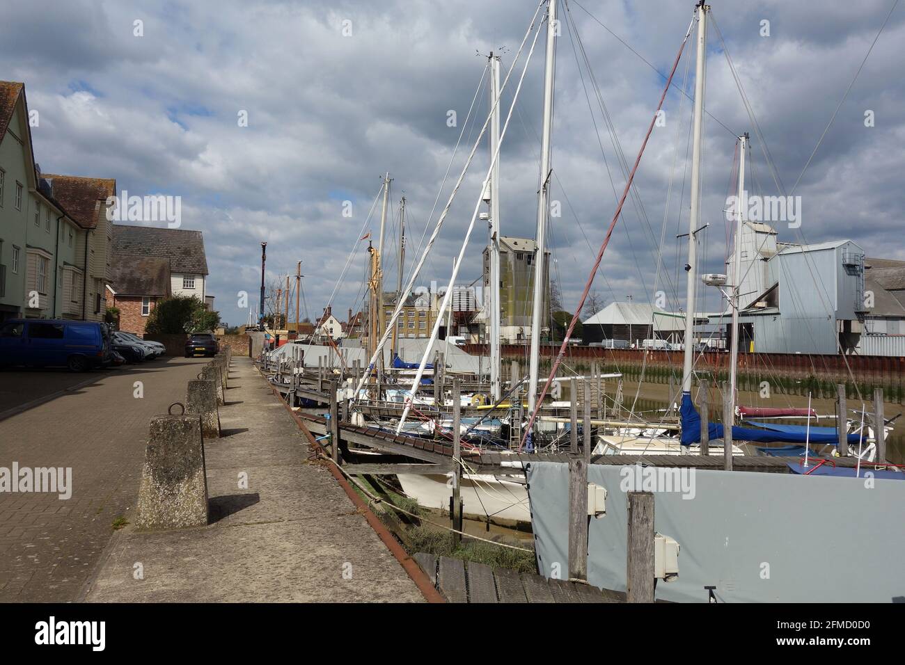 Boats moared at the Hythe, Maldon, Essex Stock Photo - Alamy