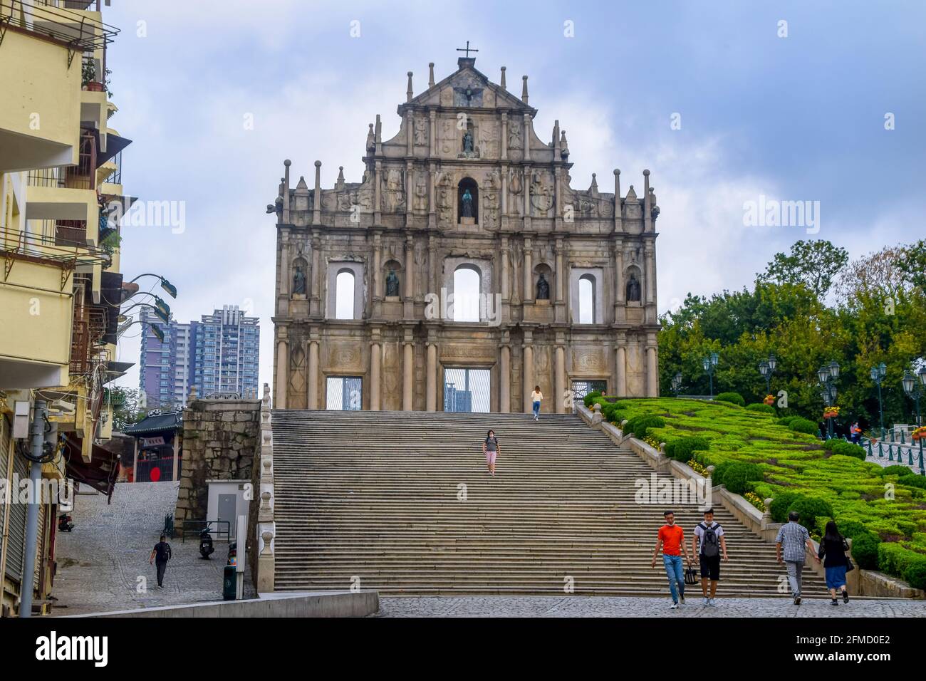 Macao, China - April 2, 2020: Ruins of St. Paul's catholic church built ...