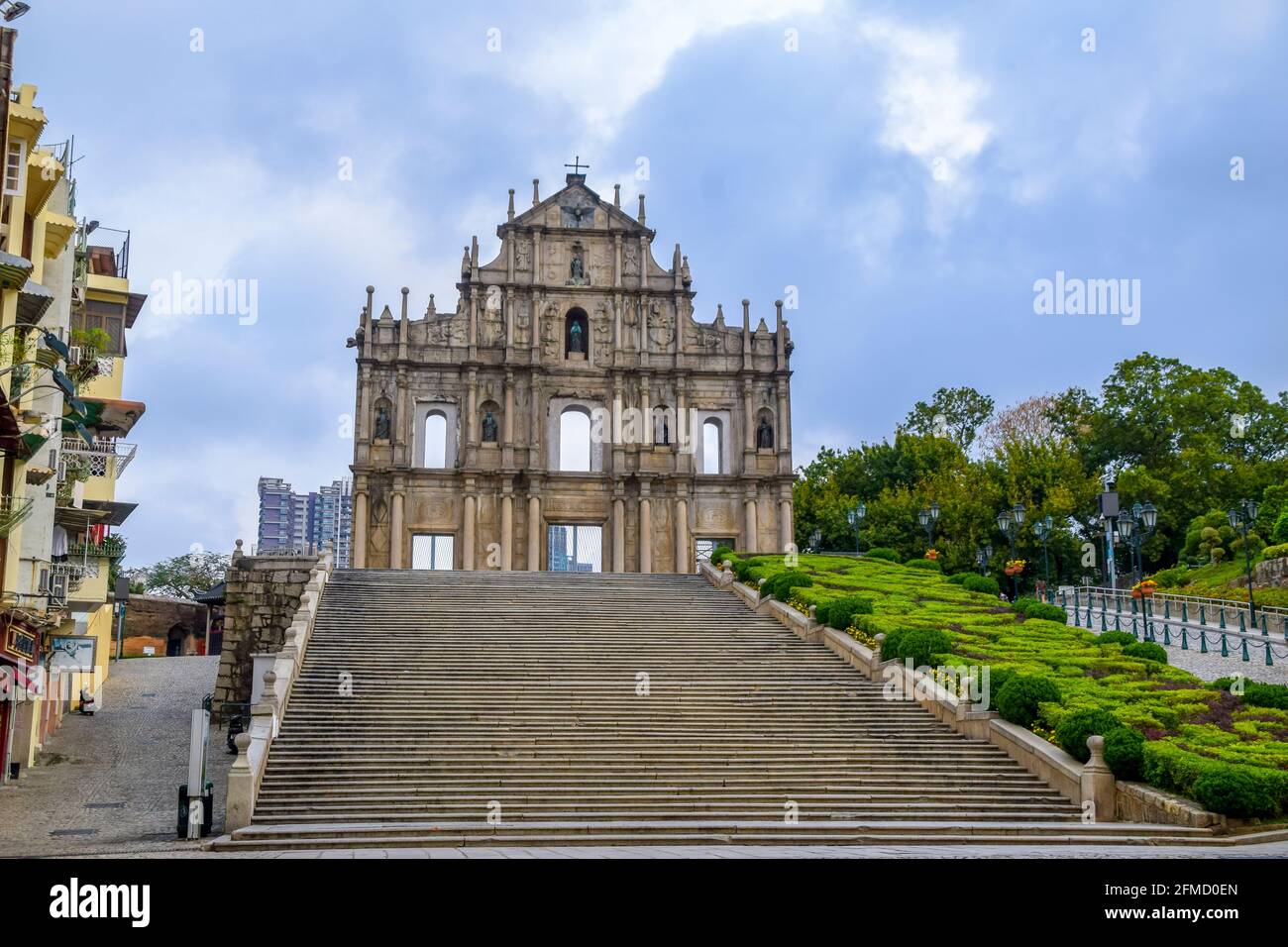 Macao, China - April 2, 2020: Ruins of St. Paul's catholic church built ...