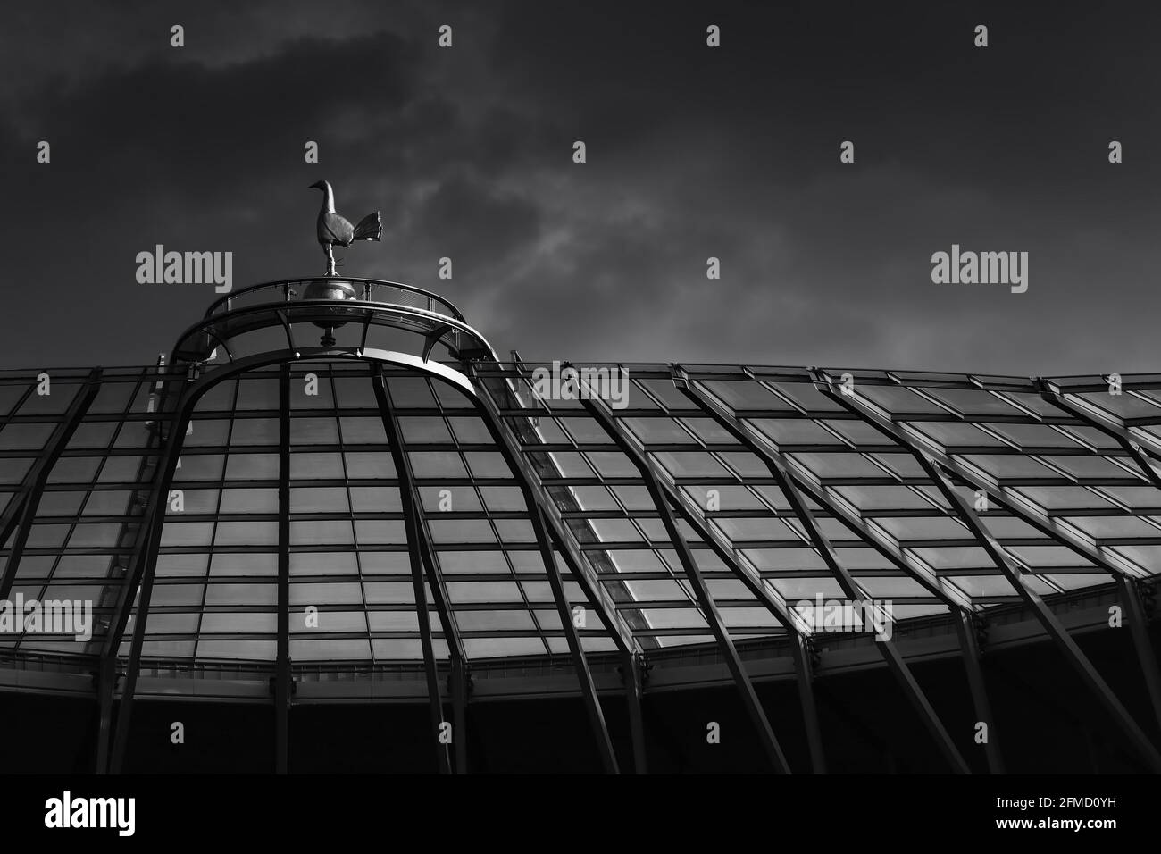 Tottenham Hotspur's iconic Golden Cockerel is seen on the South Stand ...