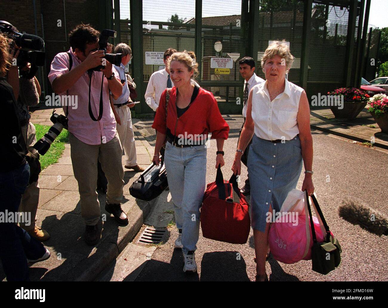 Sandra Gregory walks free from Cookham Wood prison, July 2000after the ...