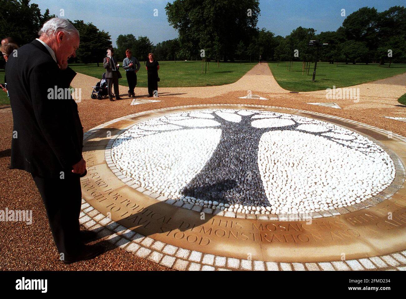 Mosaic unveiled by Tony Benn July 2000to mark the spot of the Reformers ...