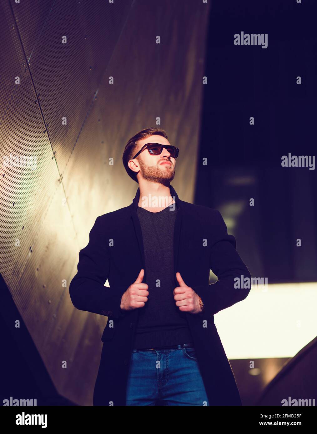 Handsome confident male model hi-res stock photography and images - Alamy