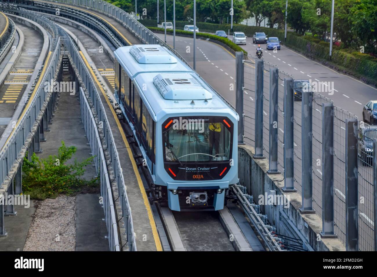 Macau - 2 April 2021: Macau Light Rapid Transit (MLRT) Taipa Line.The ...