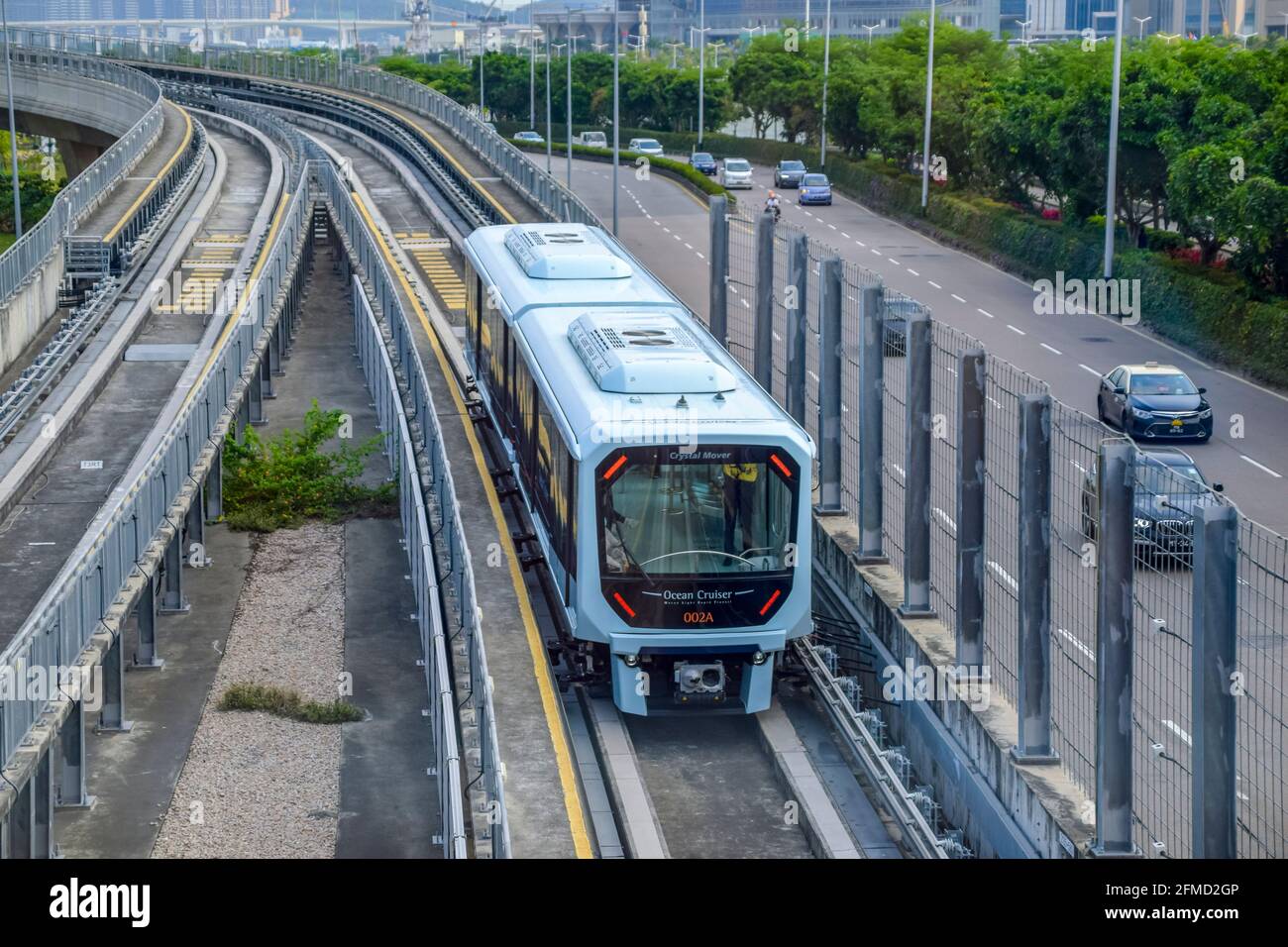 Macau - 2 April 2021: Macau Light Rapid Transit (MLRT) Taipa Line.The ...