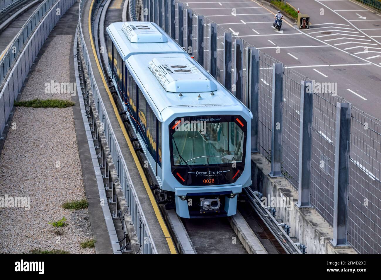 Macau - 2 April 2021: Macau Light Rapid Transit (MLRT) Taipa Line.The ...