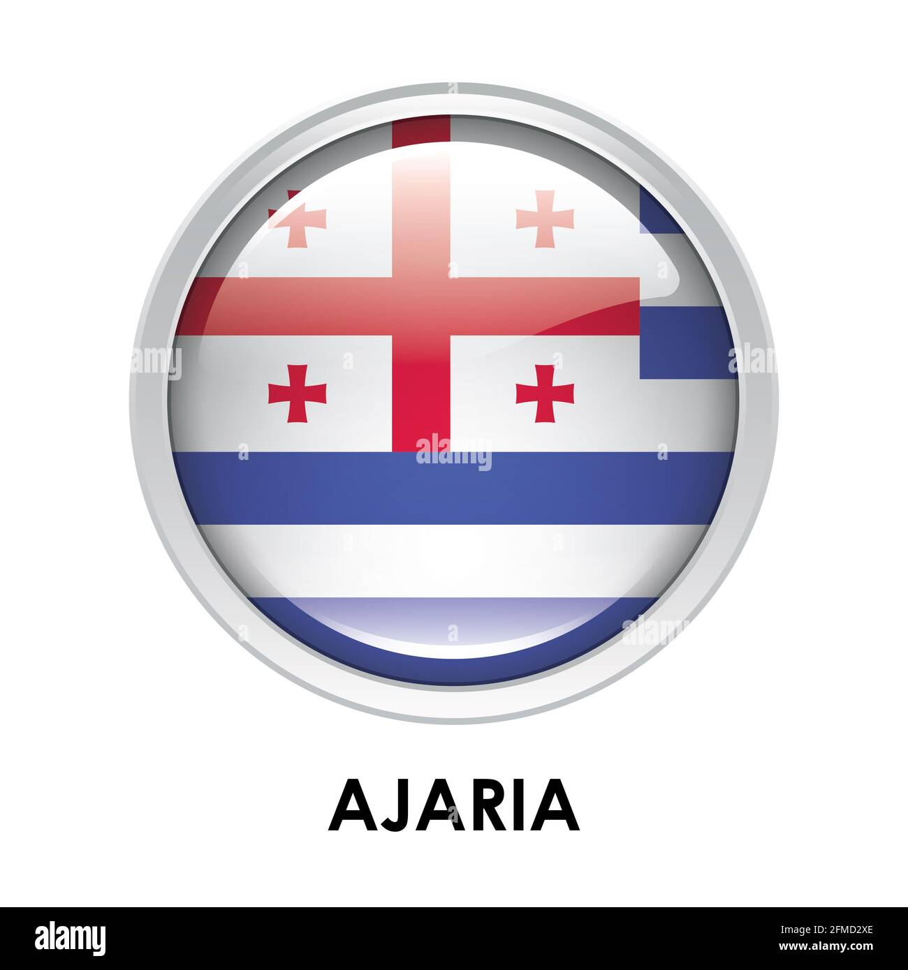 Round flag of Ajaria Stock Photo - Alamy