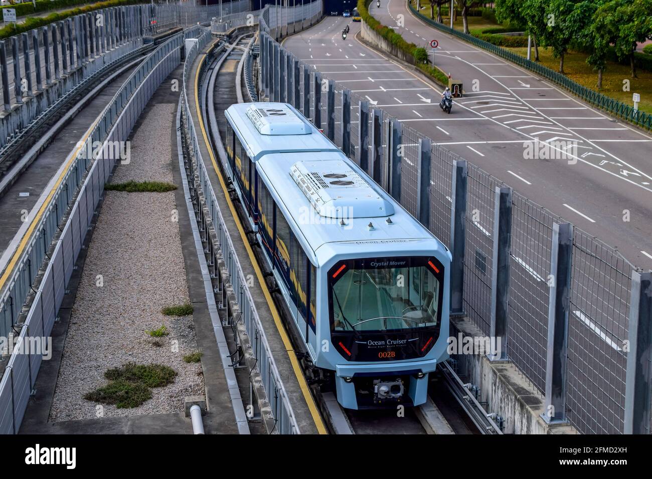 Macau - 2 April 2021: Macau Light Rapid Transit (MLRT) Taipa Line.The ...