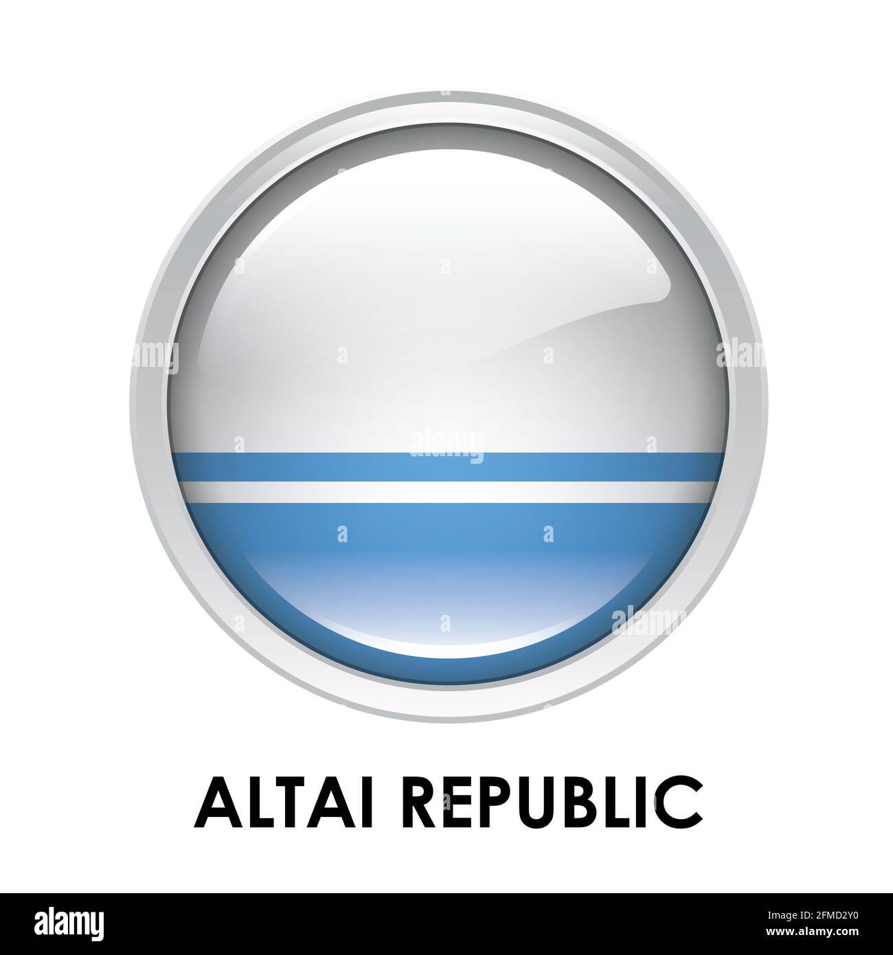 Round flag of Altai Republic Stock Photo - Alamy