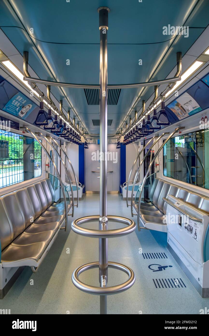 Macau - 2 April 2021: Macau Light Rapid Transit (MLRT) Taipa Line.The ...